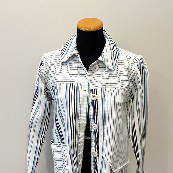 Anthropologie | Jackets & Coats | Nwt Anthropologie Maeve Striped Shirt ...